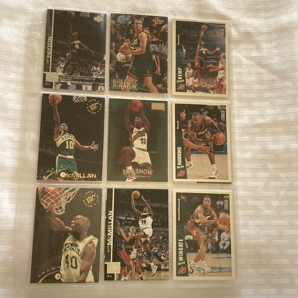 Topps | Other | Vintage Collection Of Seattle Supersonic Nba Trading ...
